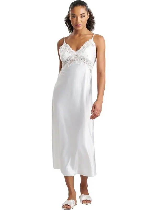 Natori Peony Glamour Gown - Warm White