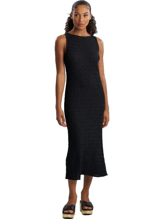 Natori Waves Maxi Dress - Black