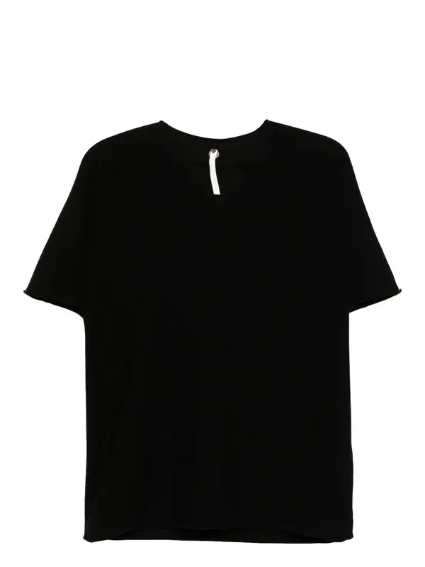 LABEL UNDER CONSTRUCTION Raw Edge T-shirt - Black