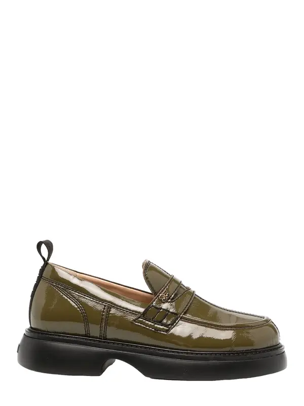 GANNI Round-toe Loafers - Green