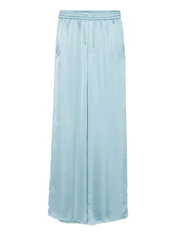 Herno Satin Palazzo Pants - Blue
