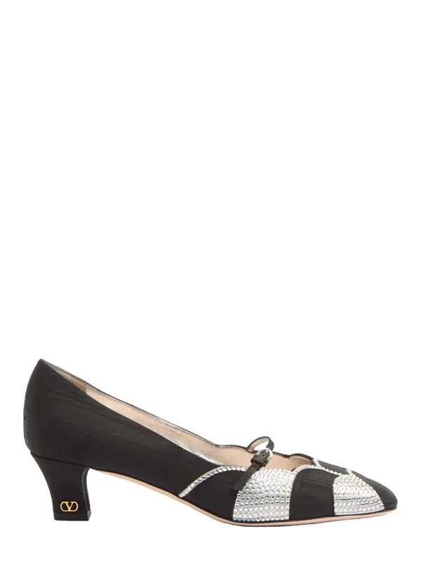 Valentino Garavani 45mm Bowow Embellished Pumps - Black