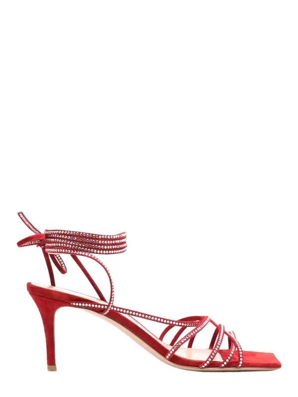 GIANVITO ROSSI 70mm Crystal-embellished Sandals - Red