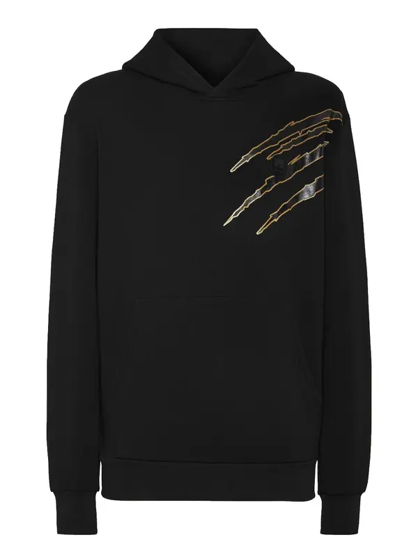PLEIN SPORT Graphic-print Hoodie - Black