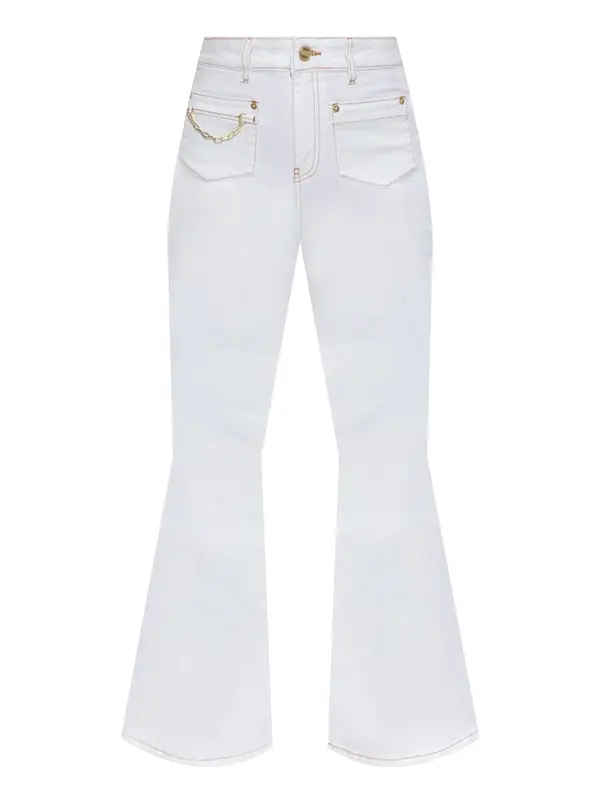 GANNI Flared Jeans - White