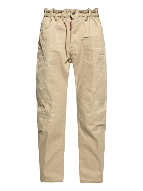 Dsquared2 Cotton Loose-fit Trousers - Neutrals