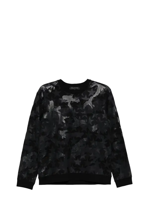 Valentino Garavani Camouflage Star-print Sweatshirt - Black