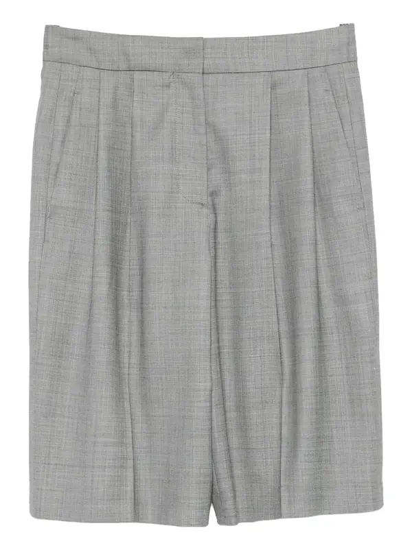 Loulou De Saison Check-pattern Shorts - Grey