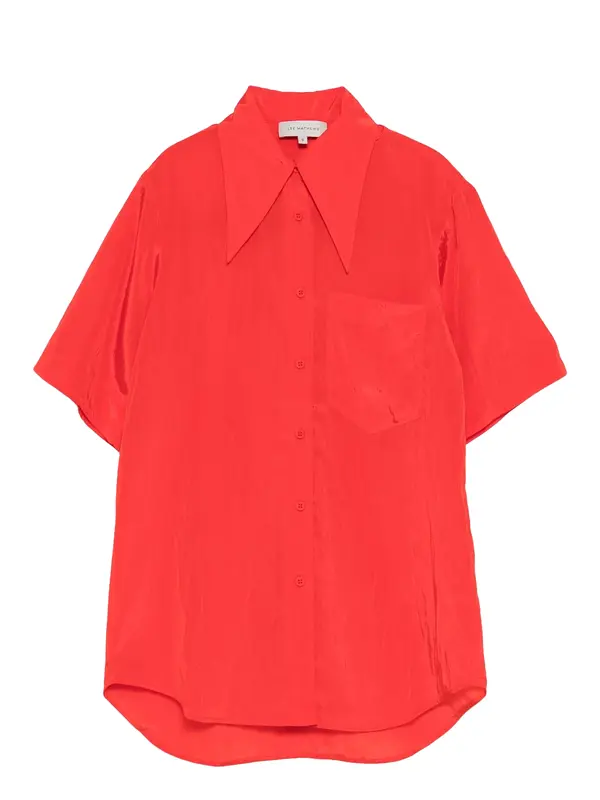 LEE MATHEWS Button-front Shirt - Red