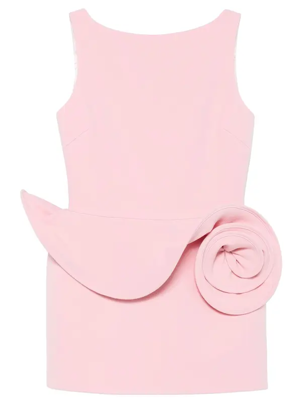 Magda Butrym Floral Appliqué Mini Sheath Dress - Pink