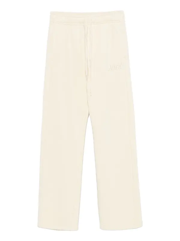 AUTRY Embroidered-logo Trousers - Neutrals