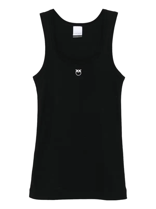 Pinko Love Birds-motif Tank Top - Black