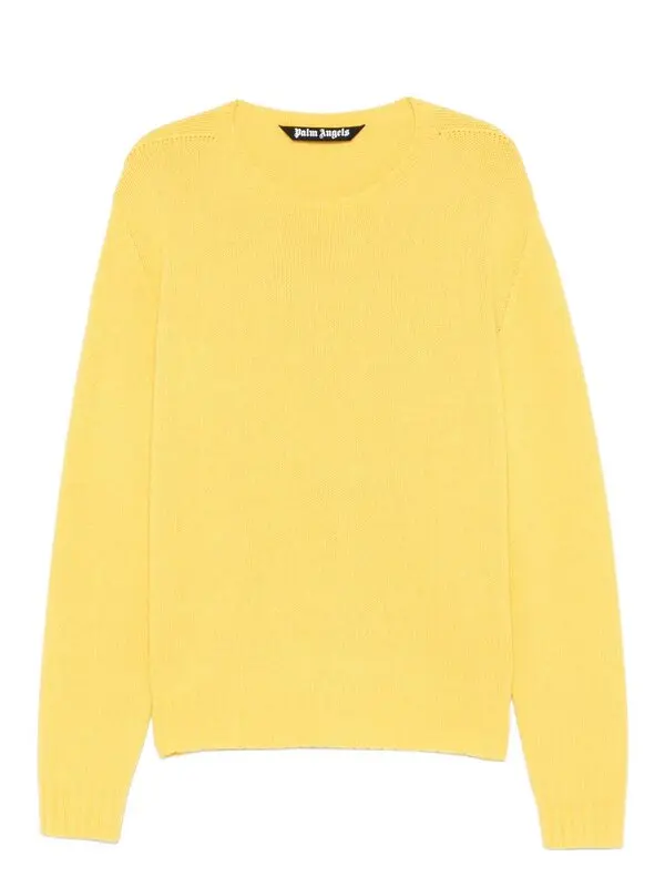 Palm Angels Curved Logo Sweater - Yellow