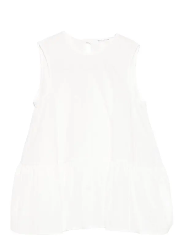 Cecilie Bahnsen Asta Tiered Top - White
