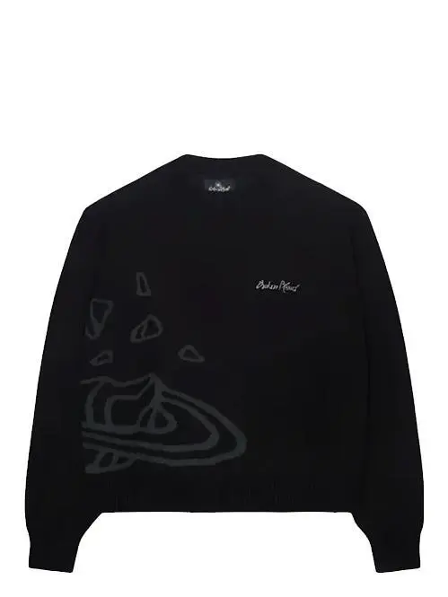 BROKEN PLANET Market Knit Sweater - Midnight Black