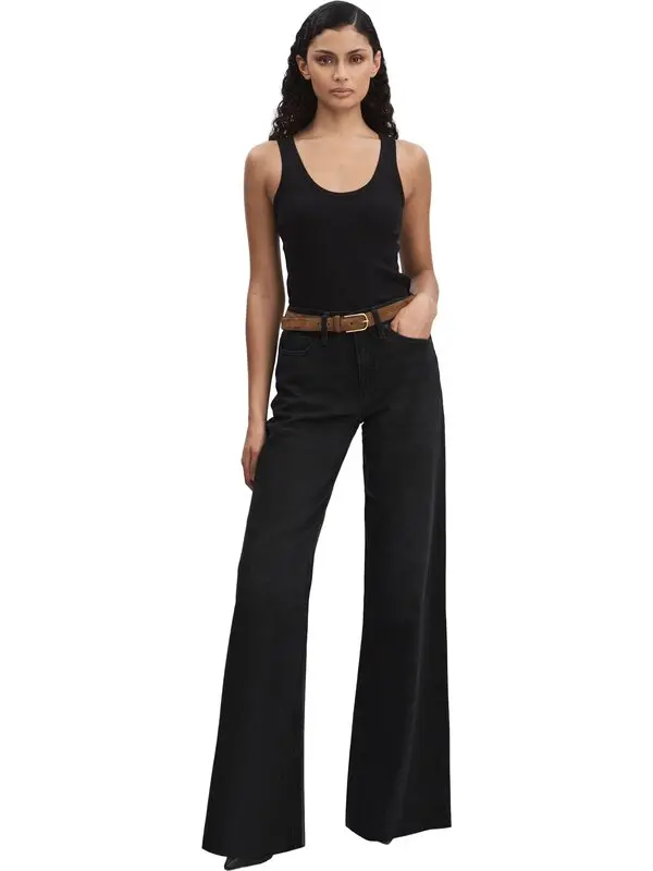 Good American Petite Relaxed Jeans - Black
