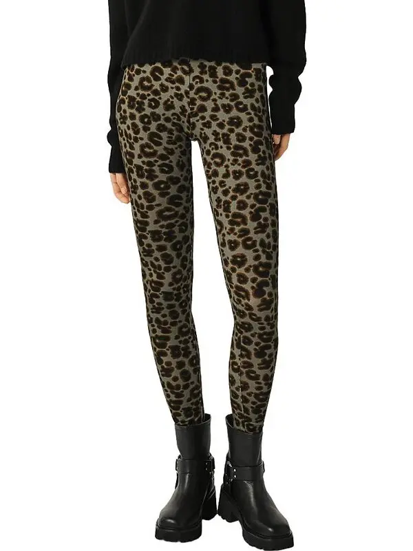 Ba&sh Ascar Leopard Print Leggings - Black