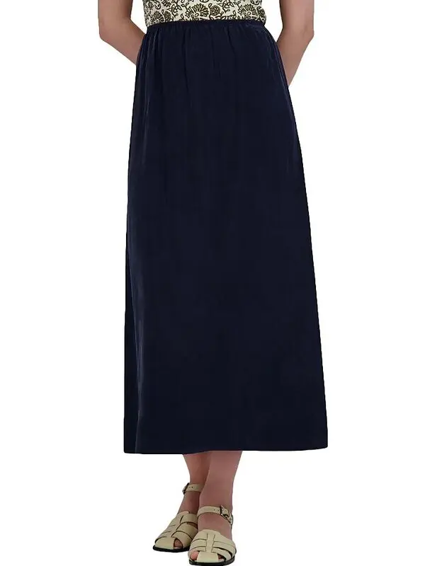 POINT A-line Brushed Skirt - Navy