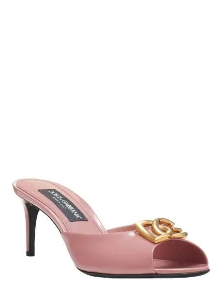 Dolce & Gabbana Dg Logo Slide Sandal - Rosa