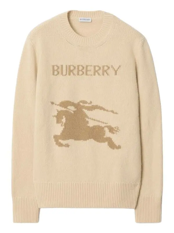 Burberry Knight Wool Cashmere Sweater - Nutmeg Beige