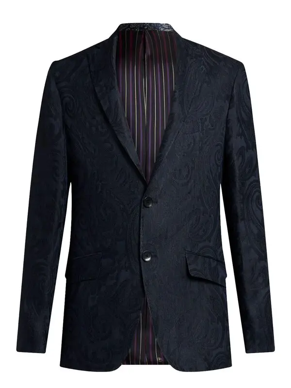 Etro Paisley-jacquard Blazer - Blue