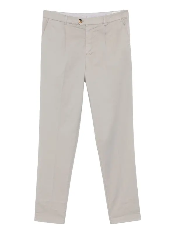Brunello Cucinelli Pleated Tapered Trousers - Grey