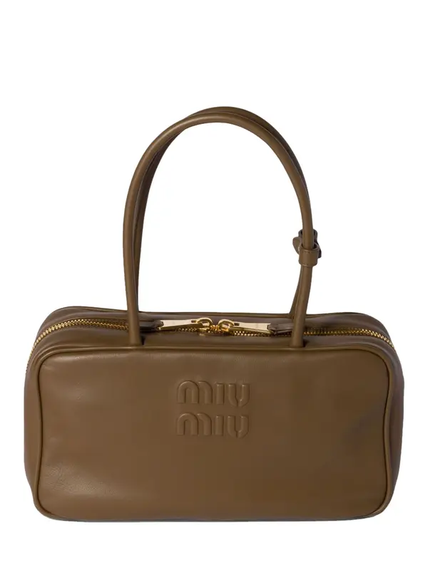 Miu Miu Beau Leather Top-handle Bag - Green