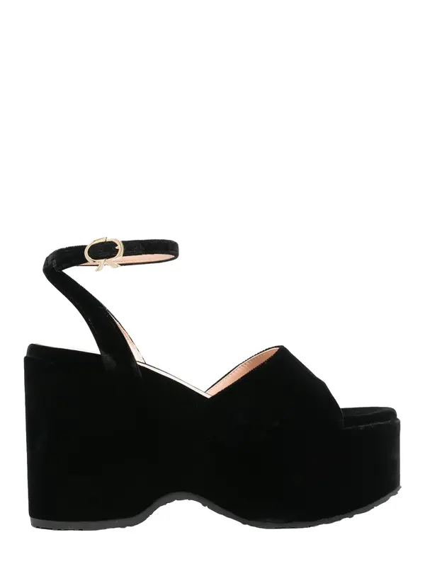GIANVITO ROSSI 105mm Velvet Sandals - Black