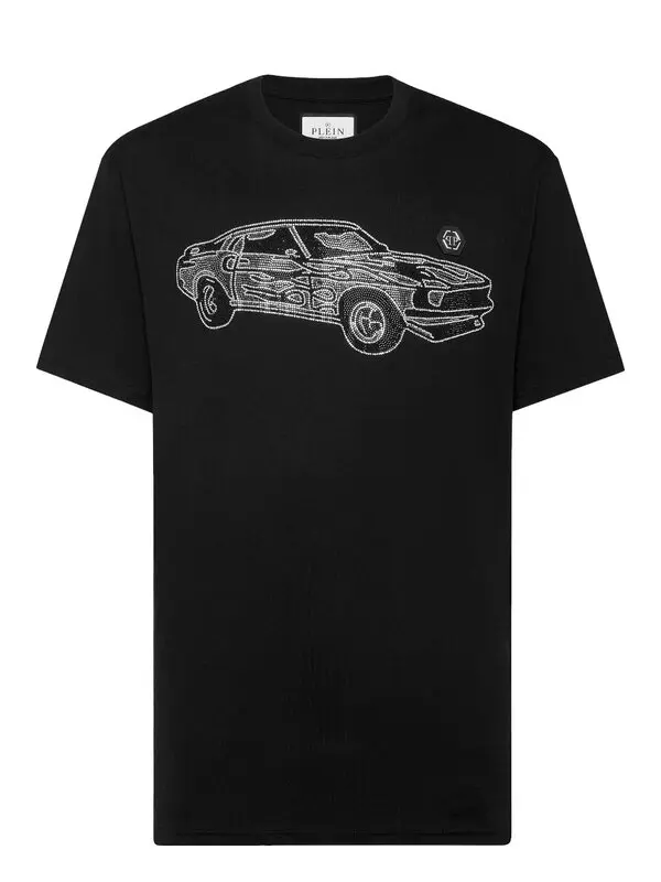 Philipp Plein Strass Cars Racing T-shirt - Black