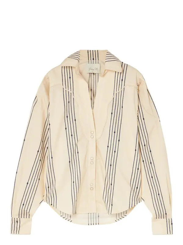 Johanna Ortiz Cabos Sueltos Printed Cotton-poplin Shirt - Neutrals