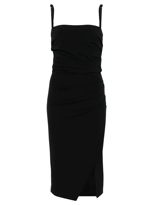 Dolce & Gabbana Draped Midi Dress - Black