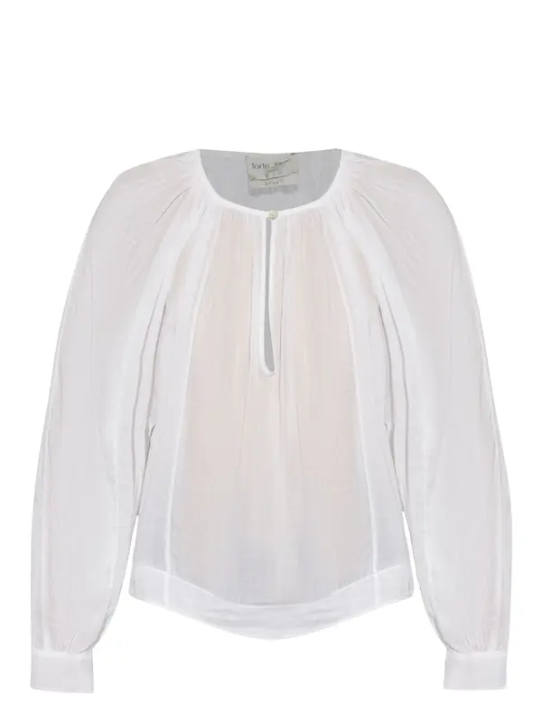 FORTE_FORTE Voile Blouse - White