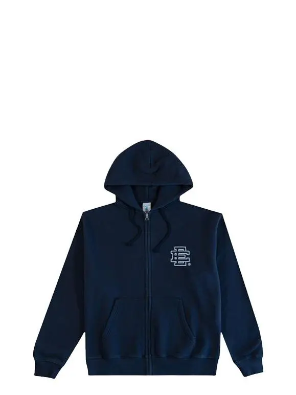 ERIC EMANUEL Ee Basic Zip Up Hoodie - Navy Blue/white