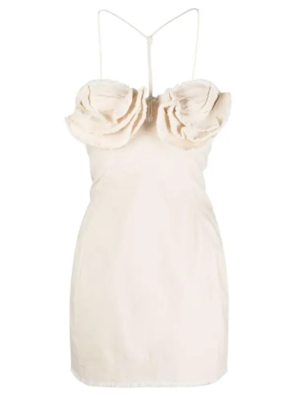 Jacquemus La Robe Artichaut Mini Dress - White