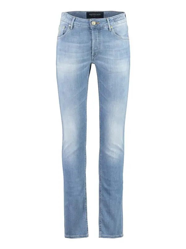 HANDPICKED Orvieto Slim Fit Jeans - Navy