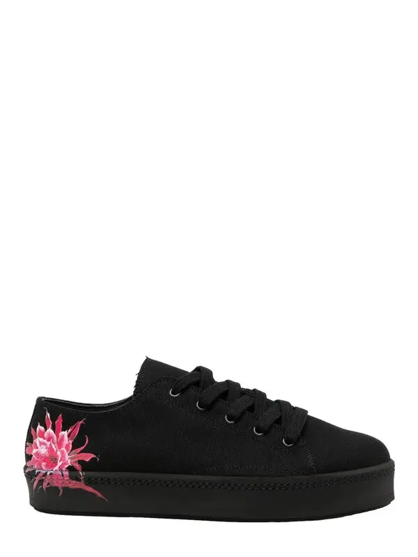 Y’s Floral-print Sneakers - Black