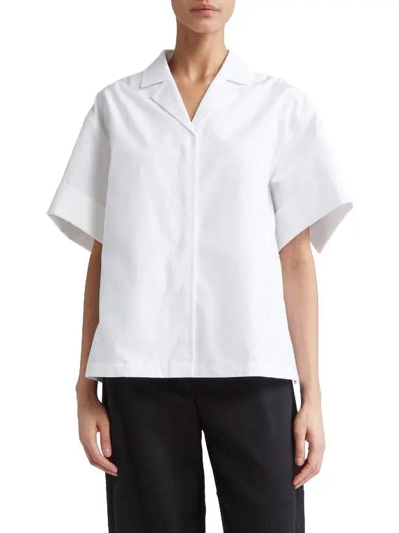 JIL SANDER Boxy Cotton Poplin Shirt - Optic White