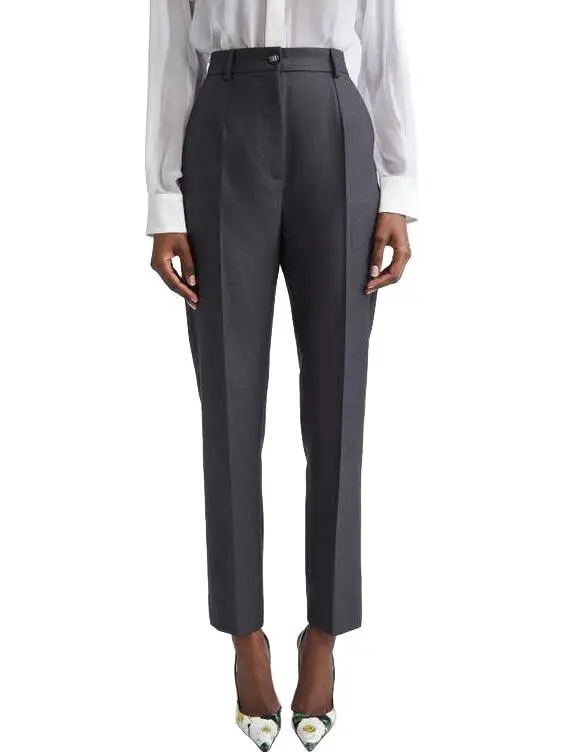 Dolce & Gabbana Tailored Virgin Wool Pants - S8290 Melange Grigi
