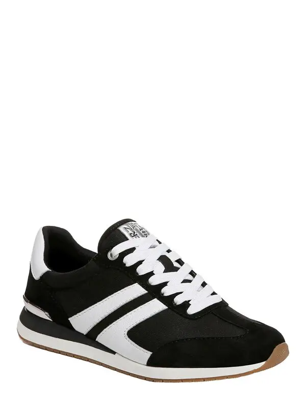 Naturalizer Lorena Lace Up Sneakers - Black/ White