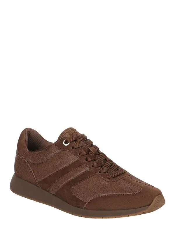 Naturalizer Lorena Lace Up Sneakers - Smoked Maple Suede