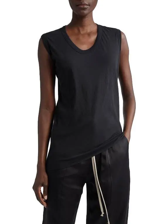 Rick Owens Cotton Jersey Vest - Black