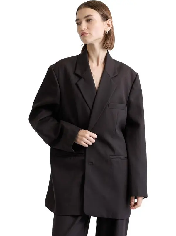 Almina Concept Oversized Blazer - Dark Espresso