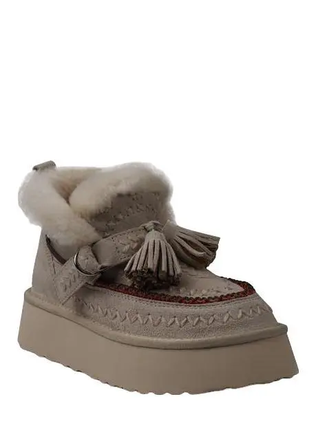 ZIGI Mindey Faux Fur Bootie - Off White Suede