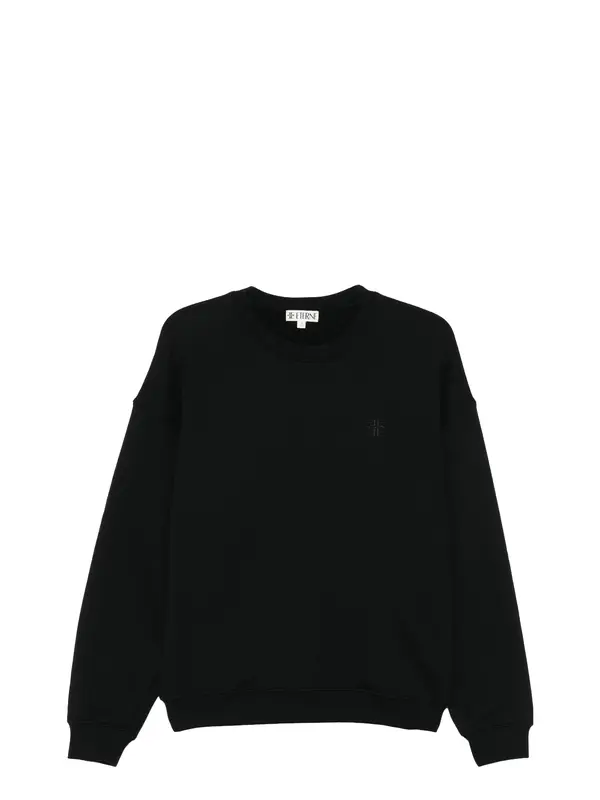 Eterne Embroidered-logo Sweatshirt - Black