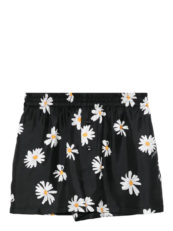 Moschino Floral-print Shorts - Black
