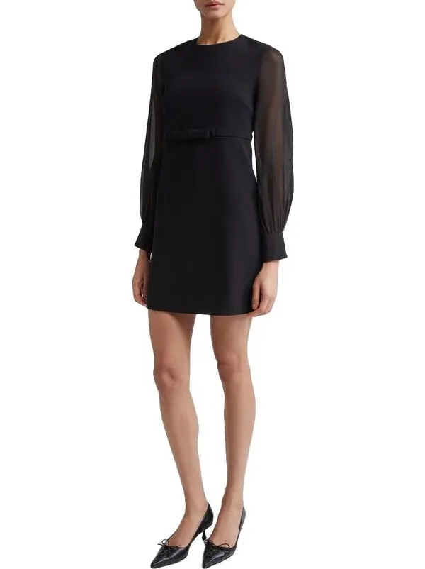 Max Mara Ritmo Long Sleeve Mini Dress - Black