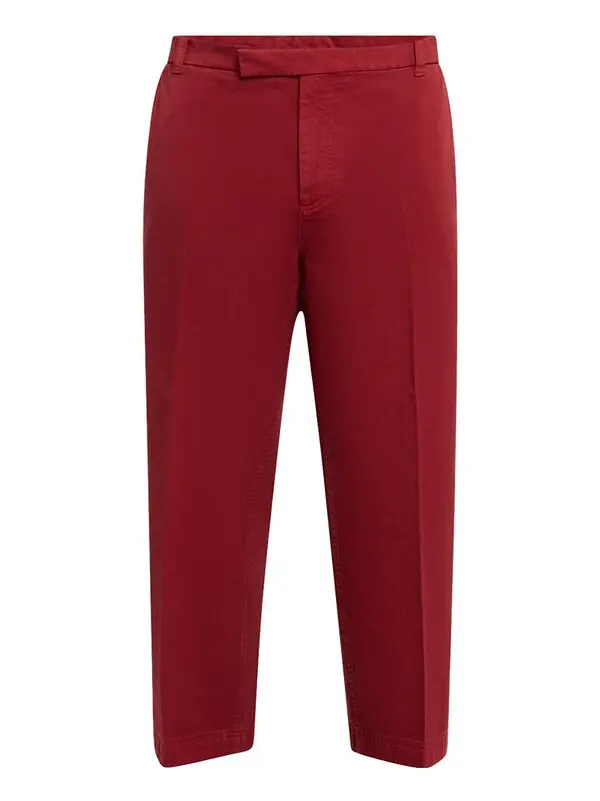 Thom Browne Garment-dyed Chino Trousers - Burgundy