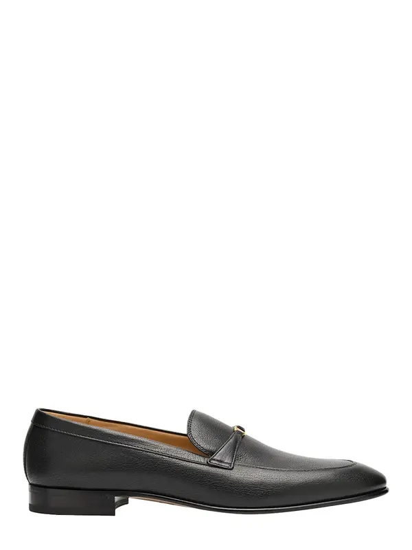 Valentino Garavani Vlogo Goatskin Loafers - Black