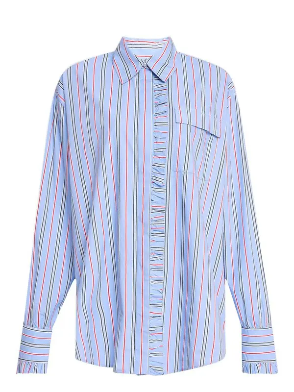 DAMSON MADDER Kylie Striped Button-down Shirt - Blue