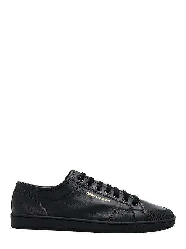Saint Laurent Gym Leather Low-top Sneakers - Black